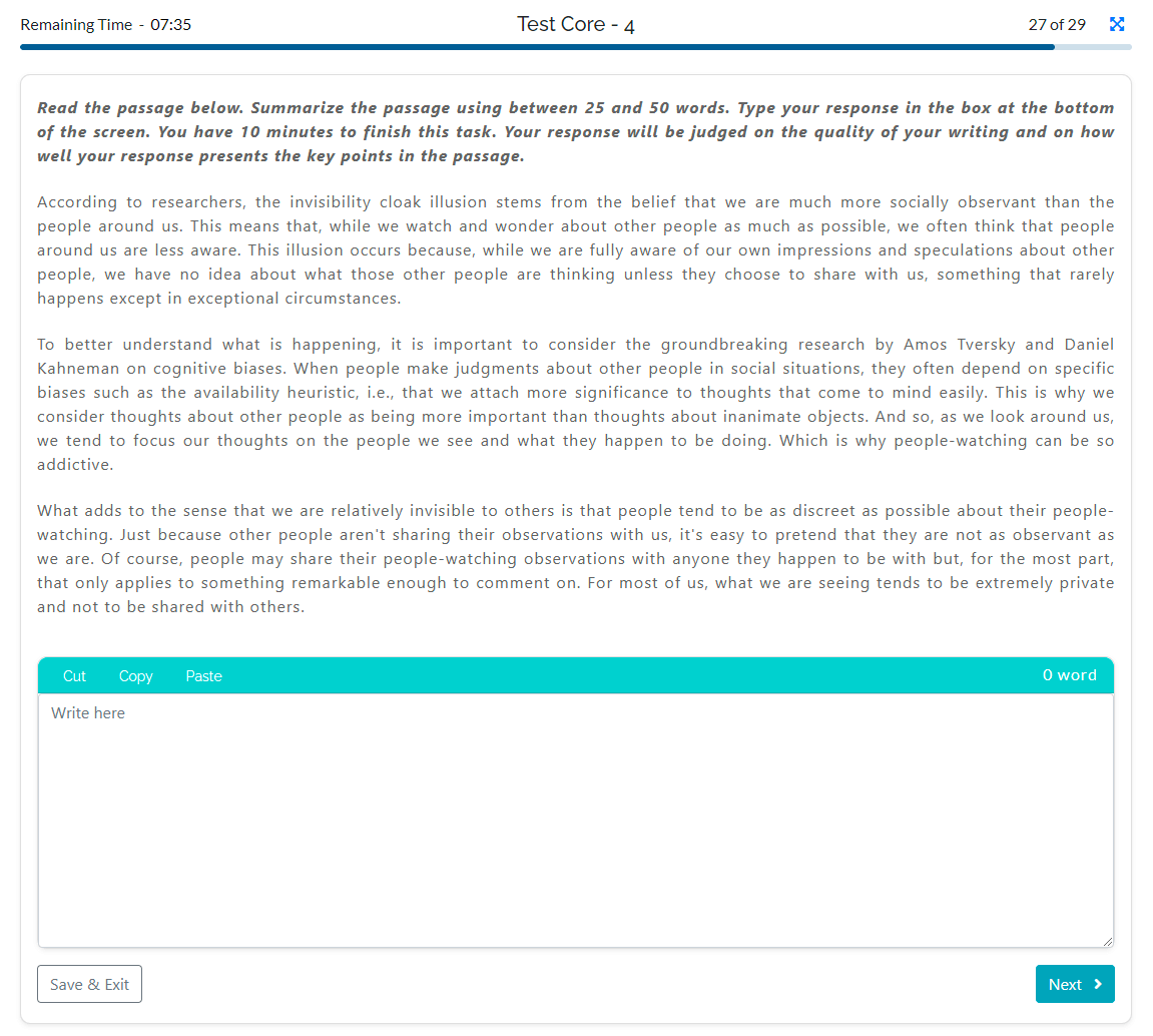 PTE Core Writing Practice Test Format AlfaPTE